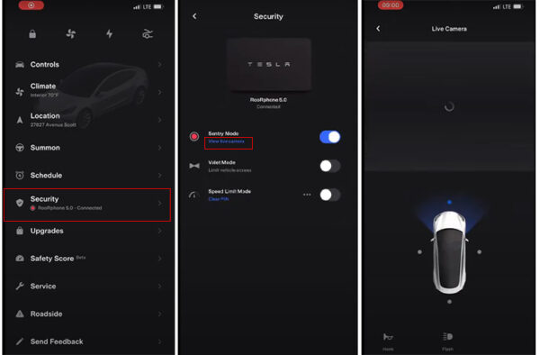 Tesla Sentry Mode and Dash Cam