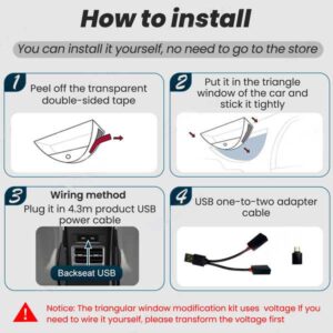 Stitch-DIY Tesla Side Triangle Window Decorative Light - Tesla Shooters
