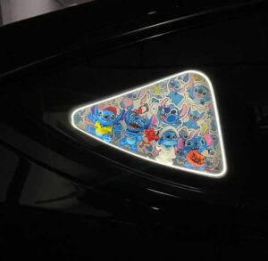 Stitch-DIY Tesla Side Triangle Window Decorative Light - Tesla Shooters